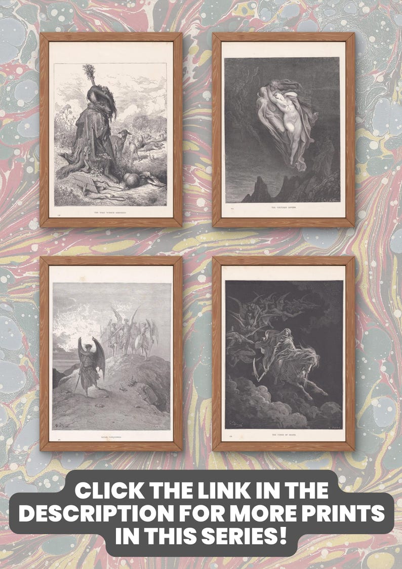 1870 GUSTAVE DORE Print - "the Punishment of Simonists" - Dore Wall Art ...