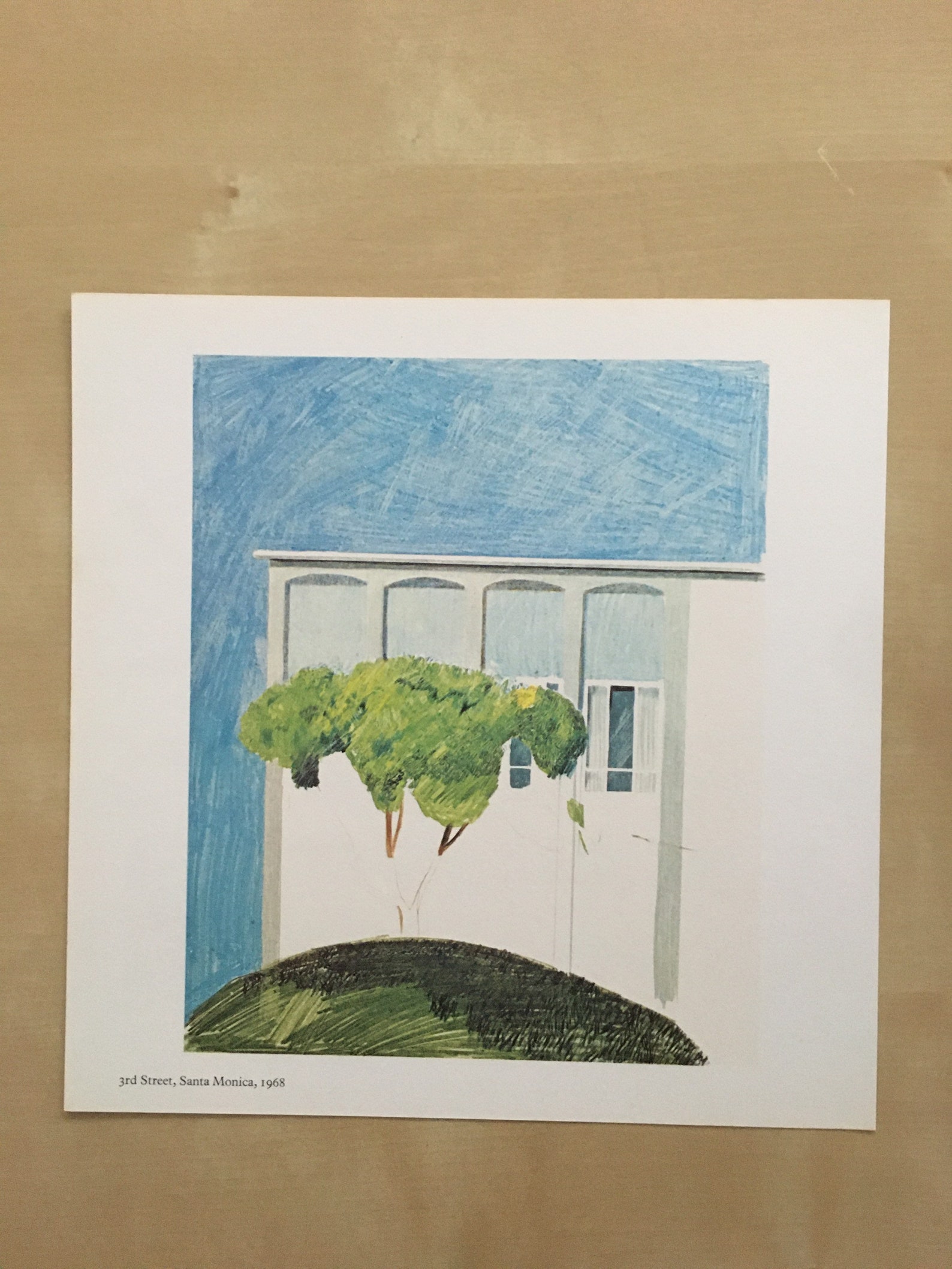1978 DAVID HOCKNEY - "3rd Street, Santa Monica, 1968" Print - Hockney ...