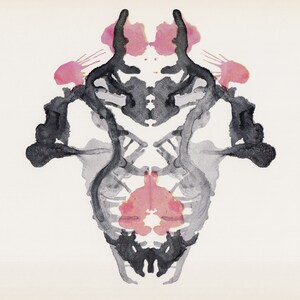 1958 HOLTZMAN INKBLOT TEST Card - Inkblot Test Print - Psychology Wall ...