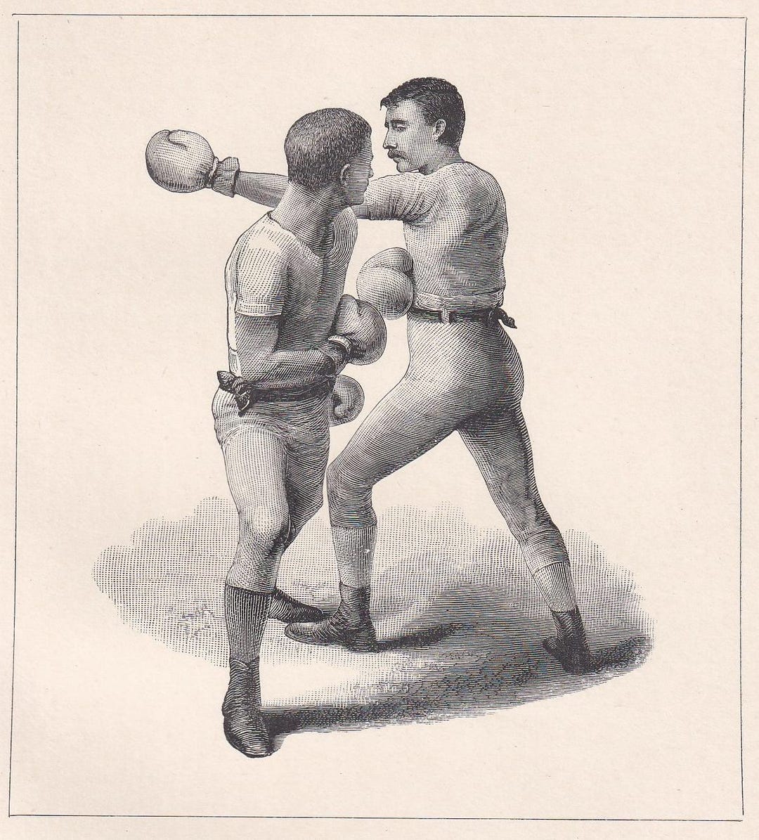 1890 BOXING Print - the Side Step - Boxer Gift - Antique Boxing Print ...