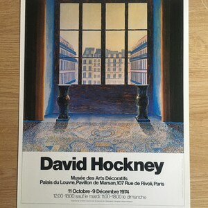 1987 DAVID HOCKNEY Print - "two Vases in the Louvre", Exhibition Poster ...