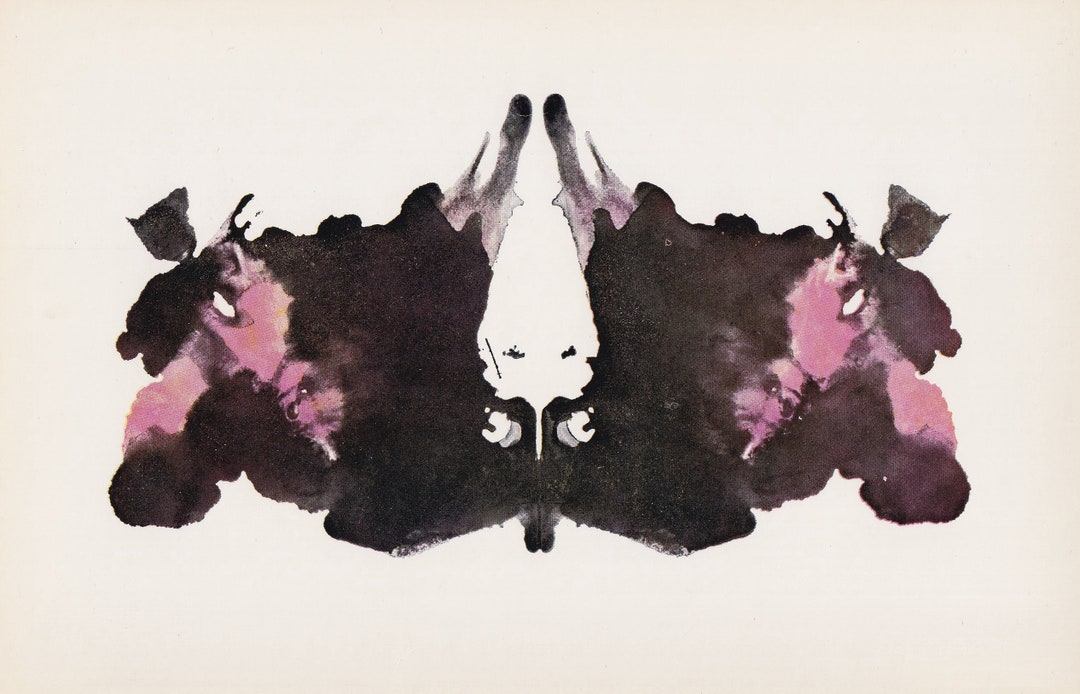 1958 HOLTZMAN INKBLOT TEST Card Inkblot Test Print Psychology Wall Art ...