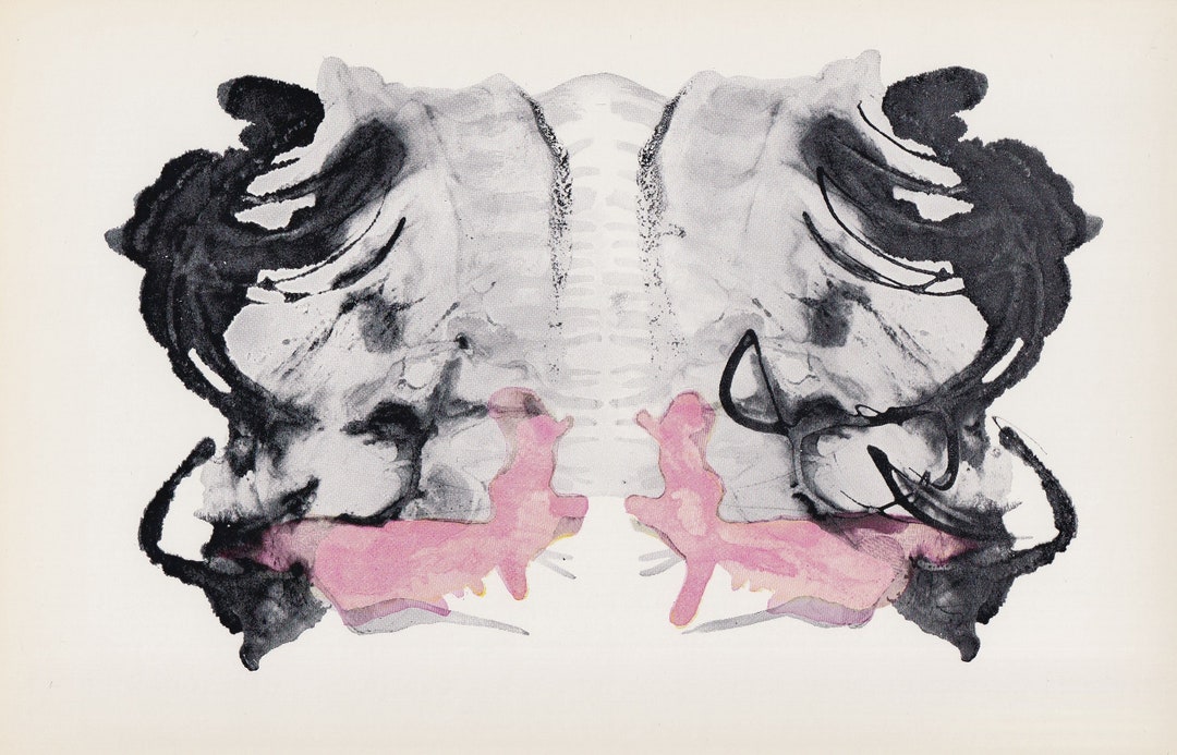 1958 HOLTZMAN INKBLOT TEST Card Inkblot Test Print Psychology Wall Art ...