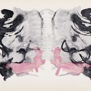 1958 HOLTZMAN INKBLOT TEST Card Inkblot Test Print Psychology Wall Art ...