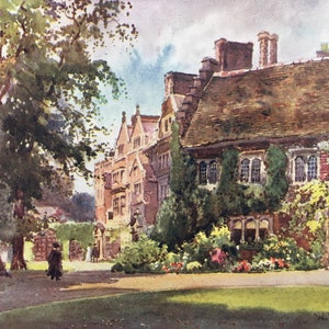 1907 CAMBRIDGE - TRINITY HALL - William Mathison Painting - Cambridge ...