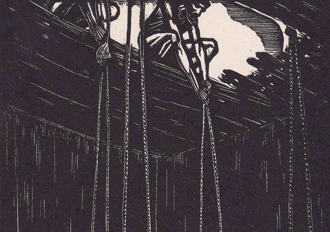 1930 JAMES REID Wood Engraving - 'jesus and the Leper' - - Bible Wood ...