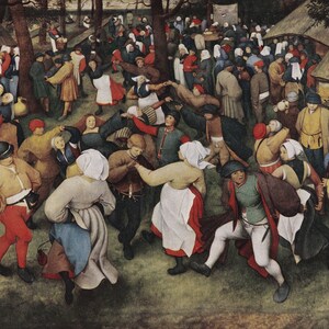1958 BRUEGEL Print - "the Wedding Dance" (1566) - - Bruegel Wall Art ...