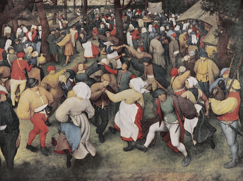 1958 BRUEGEL Print the Wedding Dance 1566 - Etsy