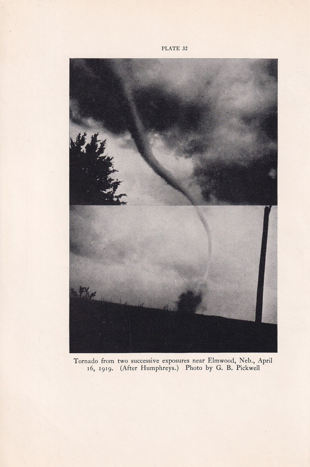 1934 TORNADO Print - Tornado Wall Art - Twister Print - Tornado Poster ...