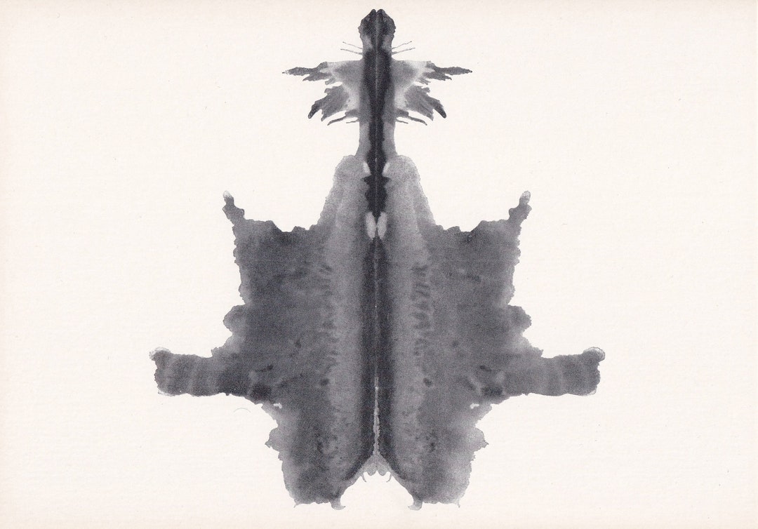 1948 RORSCHACH INKBLOT TEST Card - Inkblot Test Print - Psychology Wall ...