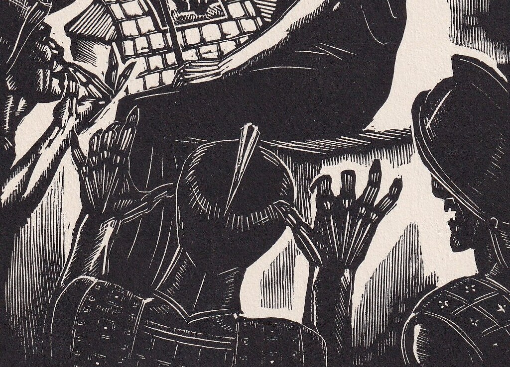 1930 JAMES REID Wood Engraving - 'jesus Mocked by Roman Soldiers ...
