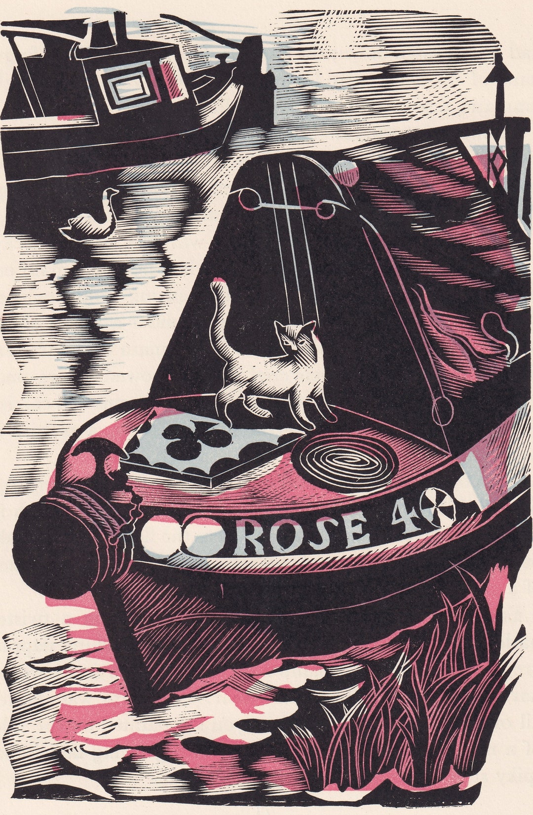 1950 JOHN O'CONNOR Wood Engraving & Linocut Print - 'A Butty' - From ...