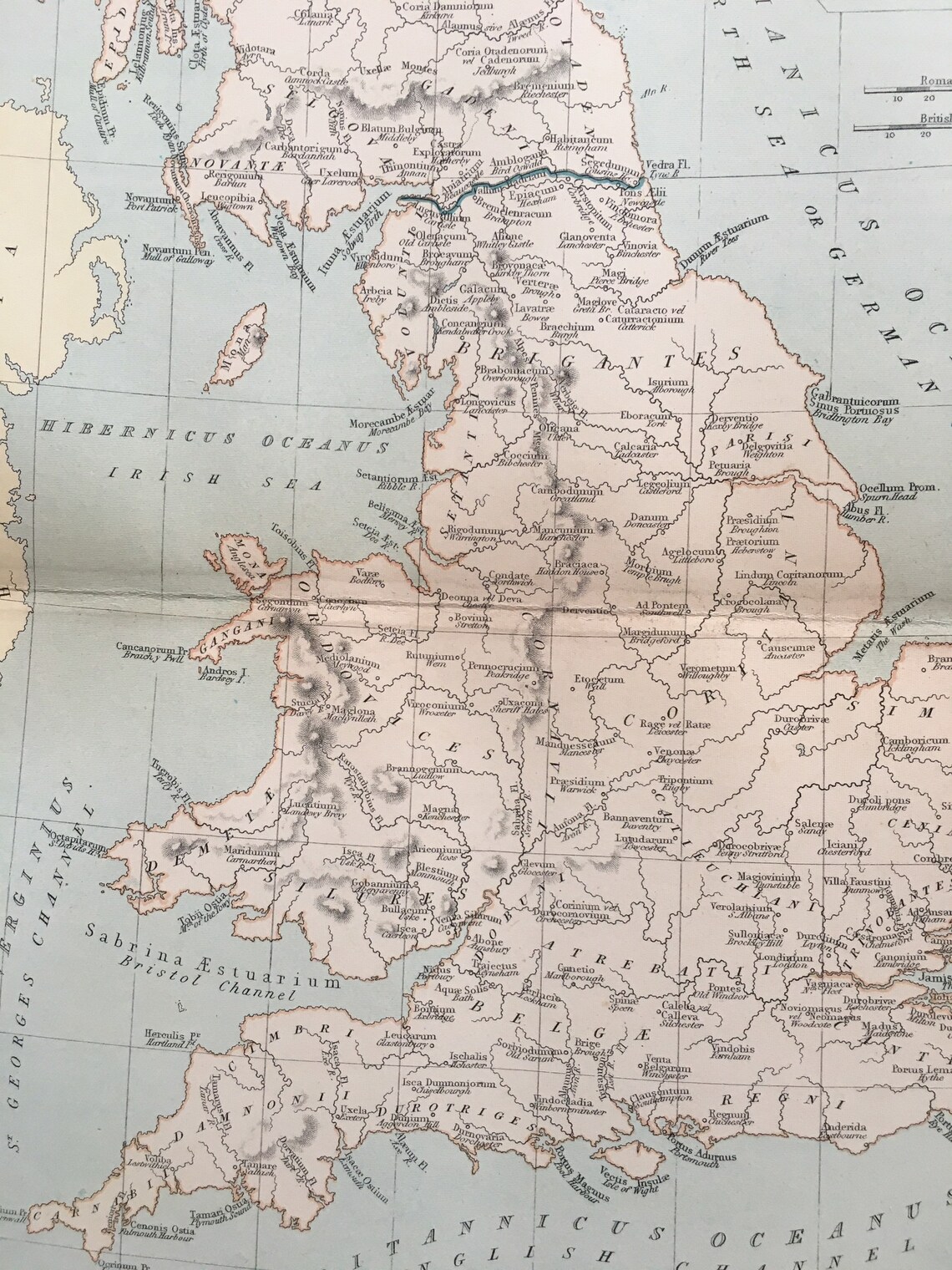 1891 ROMAN MAP of BRITAIN Ancient Britain Map British - Etsy UK