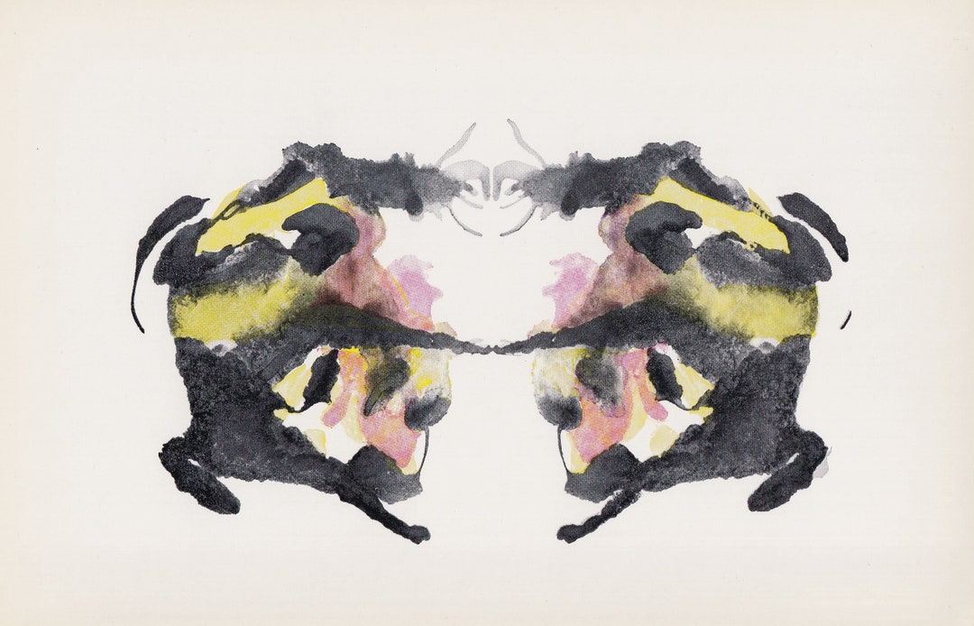 1958 HOLTZMAN INKBLOT TEST Card Inkblot Test Print Psychology Wall Art ...