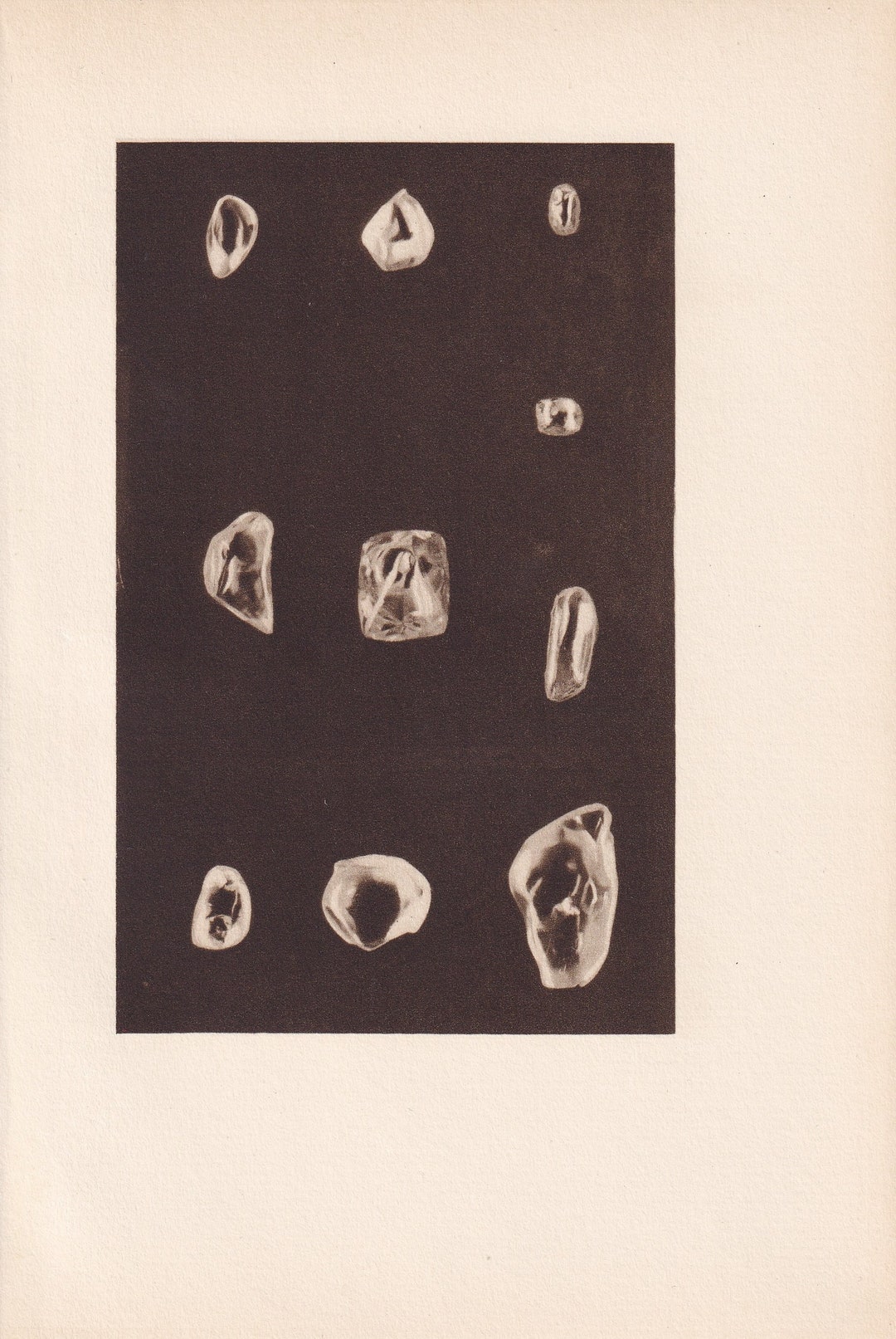 1934 UNCUT DIAMONDS Print - Original Vintage Print - Diamond Wall Art ...