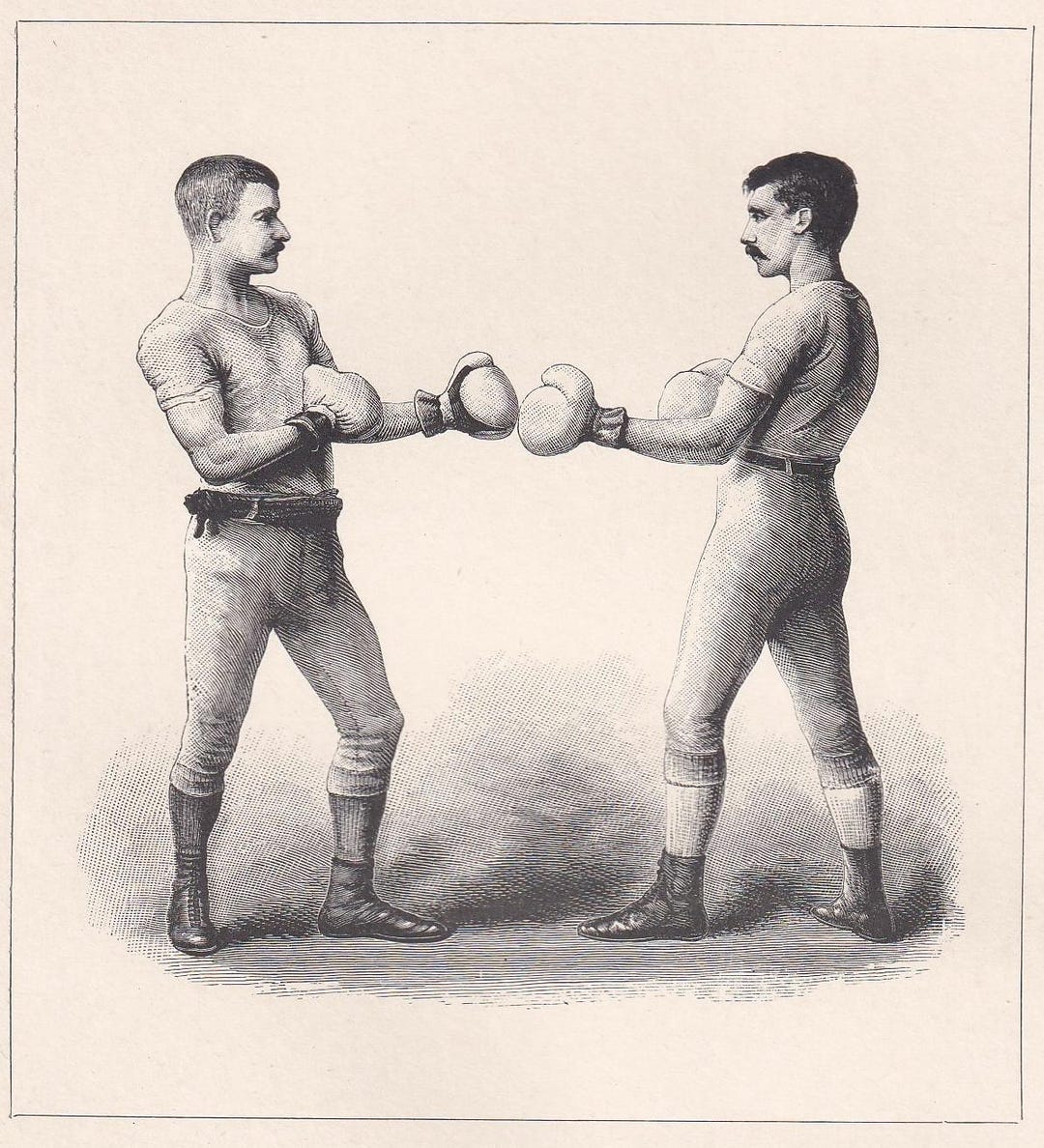 1890 BOXING Print - on Guard - Boxer Gift - Antique Boxing Print ...