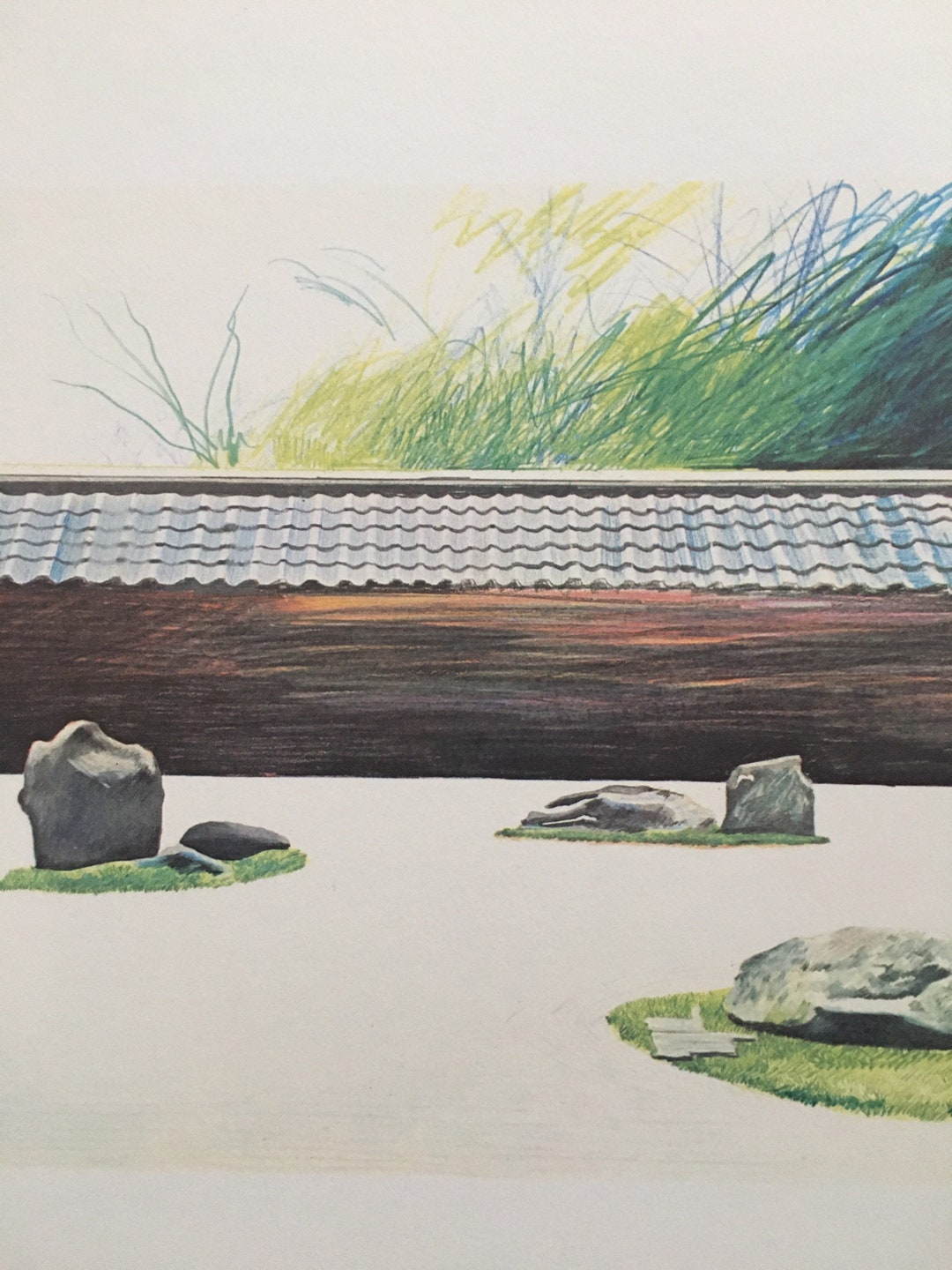 1978 DAVID HOCKNEY - "kyoto, 1971" Print - Hockney Art - Hockney Wall ...