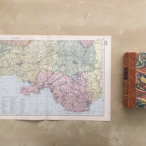 1895 Large SOUTH WALES MAP Original Antique Map Bacon Map Large Wall ...