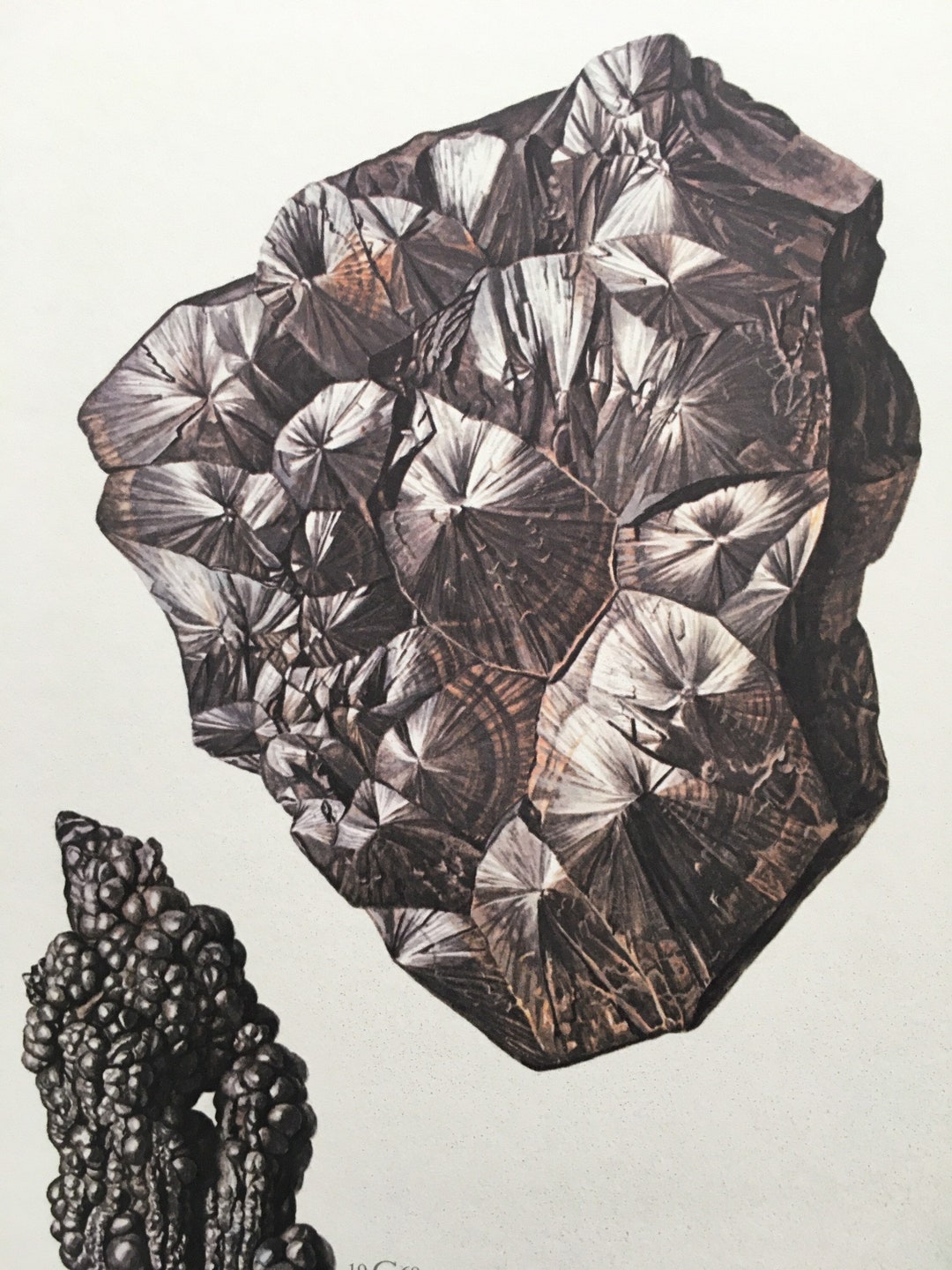 1960 GOETHITE Print Vintage Mineral Print Mineral Wall Art Mineralogy ...