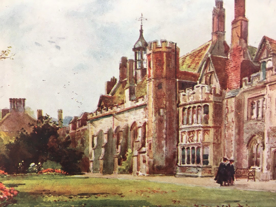 1907 CAMBRIDGE - PETERHOUSE From the Fellows' Garden - William Mathison ...