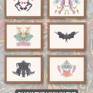 1948 RORSCHACH INKBLOT TEST Card - Inkblot Test Print - Psychology Wall ...