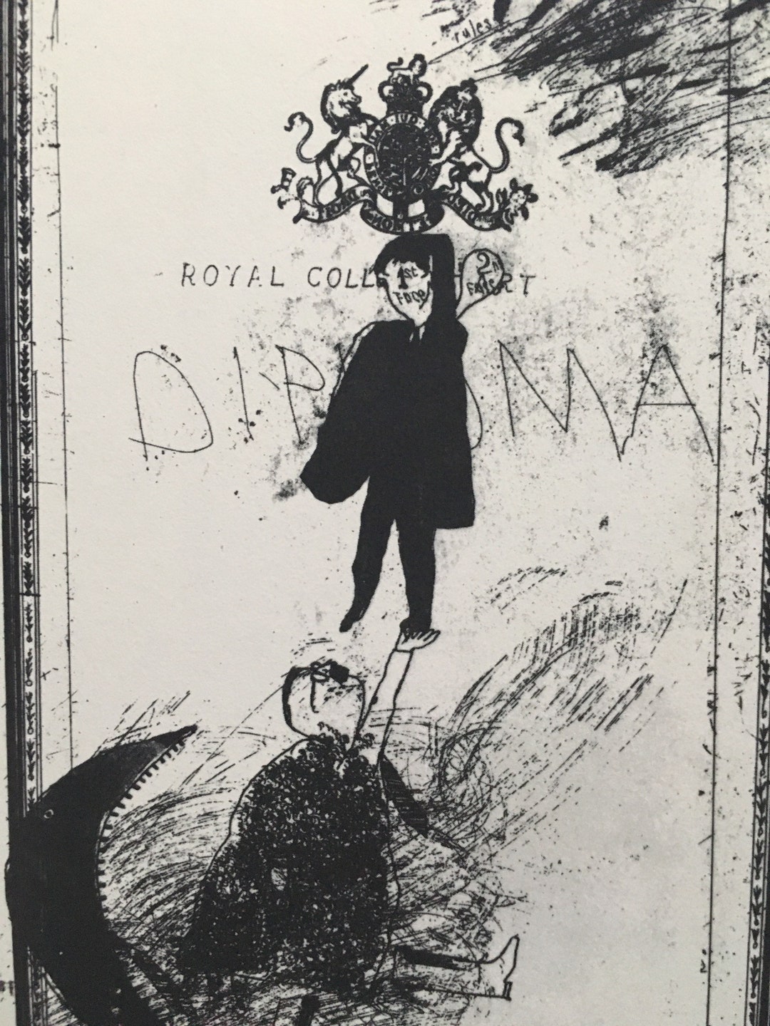 1978 DAVID HOCKNEY - "the Diploma, 1962" Print - Hockney Art - Hockney ...