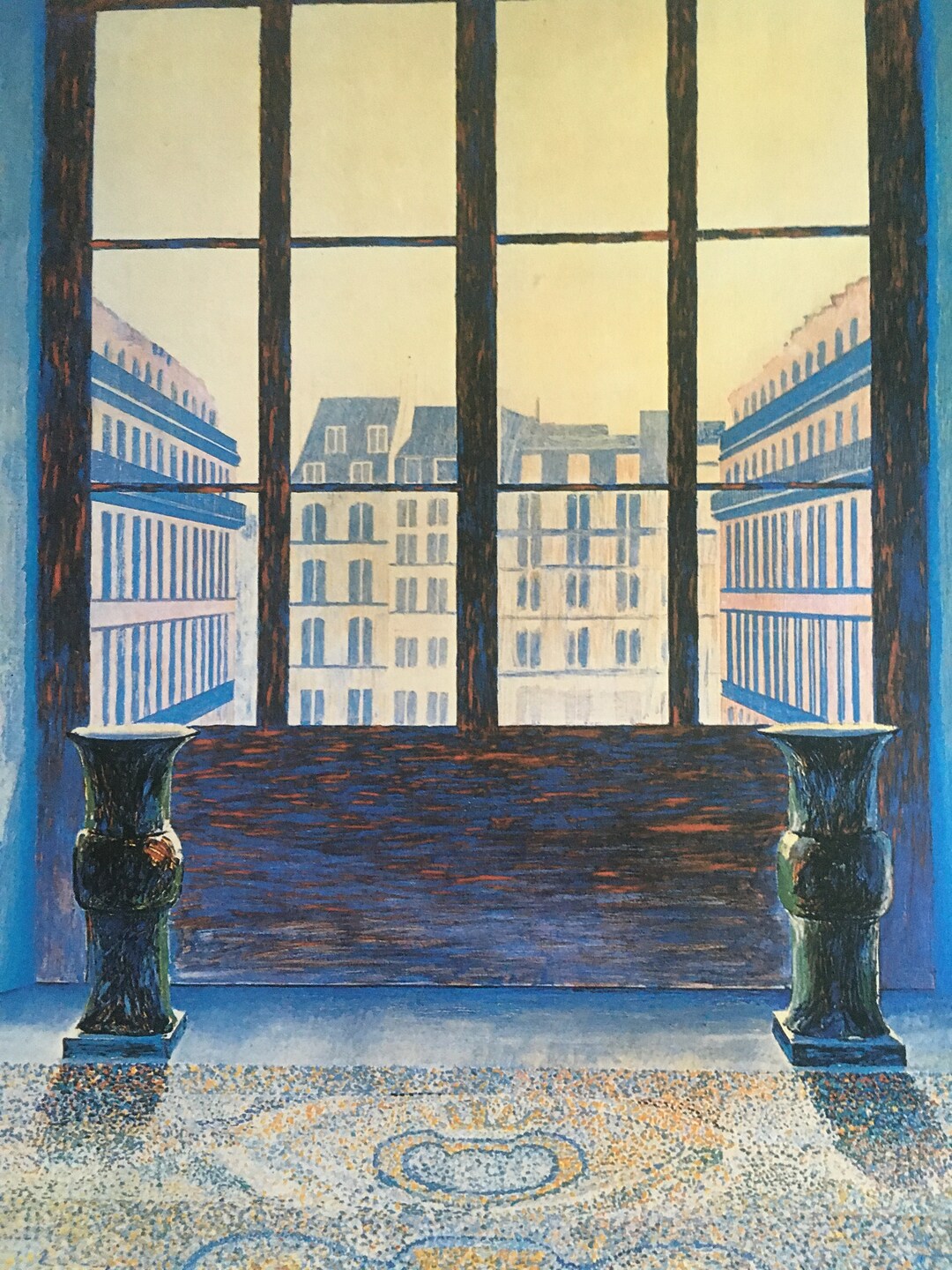 1987 DAVID HOCKNEY Print - "two Vases in the Louvre", Exhibition Poster ...