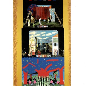 1987 DAVID HOCKNEY Print - Triple Bill Poster, Exhibition Poster ...