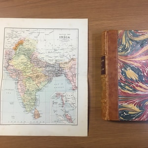 1890 India Map Political Map British Empire Bartholomew - Etsy Australia
