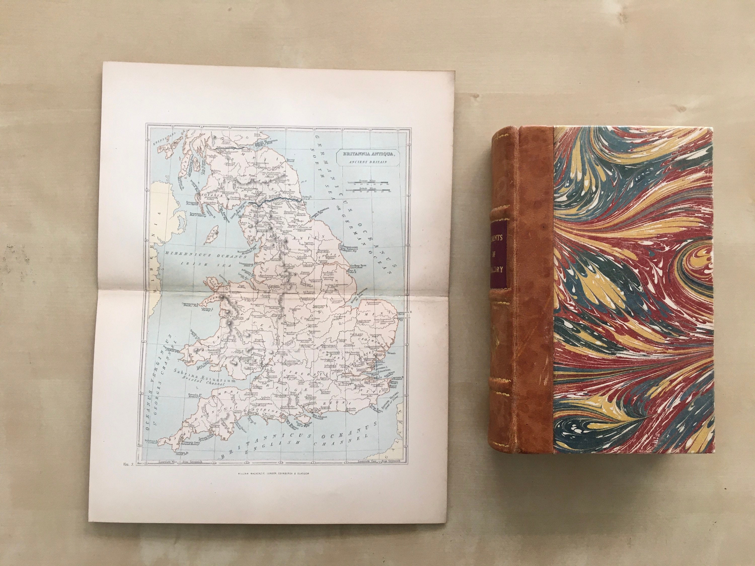 1891 ROMAN MAP of BRITAIN Ancient Britain Map British - Etsy UK