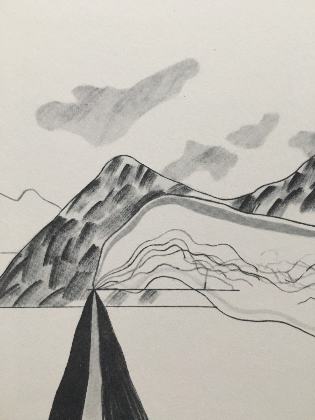 1978 DAVID HOCKNEY - "mountain Landscape, Lebanon, 1966" Print ...