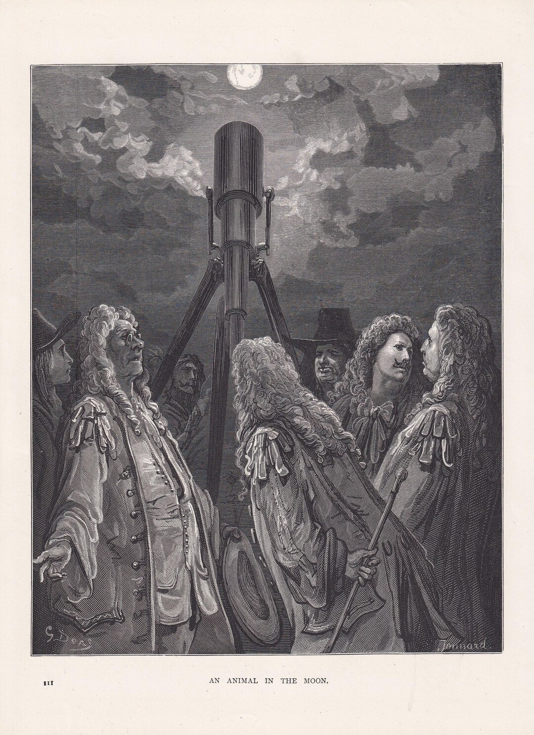 1870 GUSTAVE DORE Print - "an Animal in the Moon" - Dore Wall Art ...