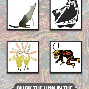 1974 INUIT ART - "hunting the Loon" - Juanasialuk - Eskimo Wall Art ...