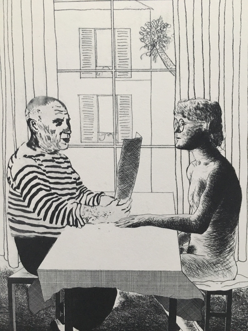 1978 DAVID HOCKNEY artist and Model 1974 Print - Etsy
