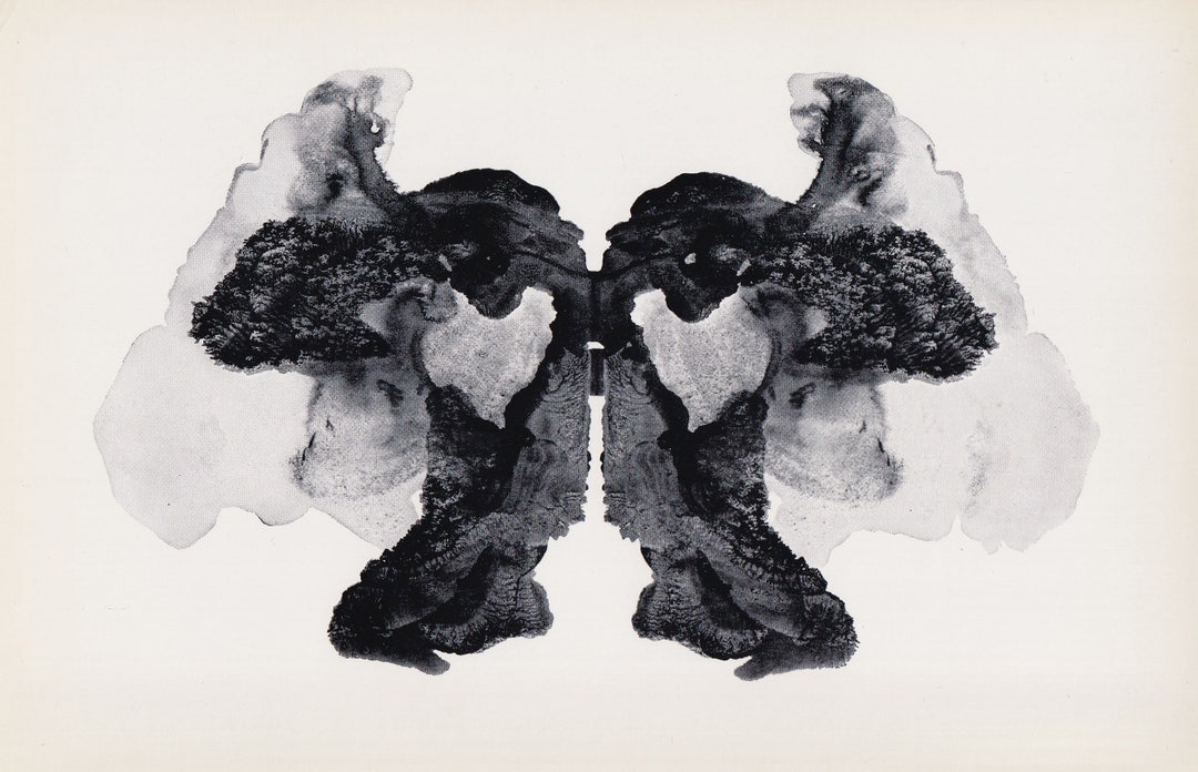 1958 HOLTZMAN INKBLOT TEST Card - Inkblot Test Print - Psychology Wall ...