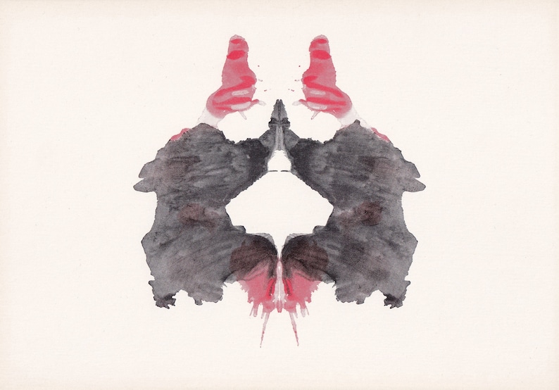1948 RORSCHACH INKBLOT TEST Card - Inkblot Test Print - Psychology Wall ...