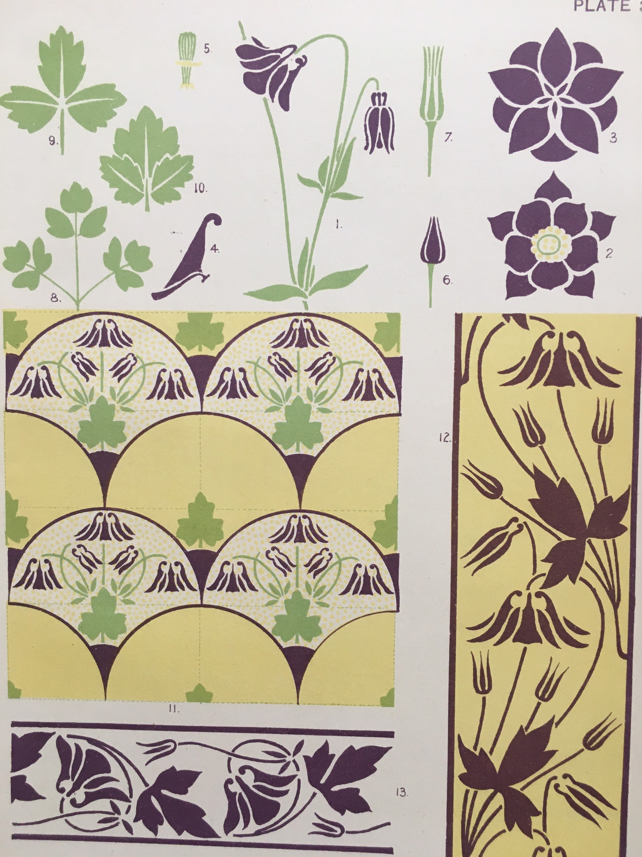 1903 ART NOUVEAU COLUMBINE Print Art Nouveau Wall Art Art - Etsy