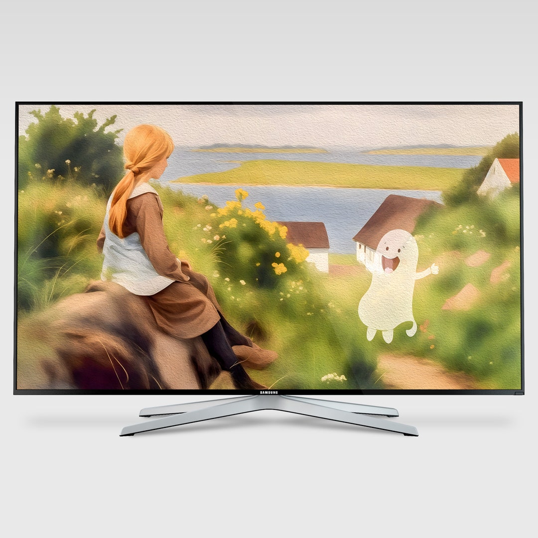 Samsung Frame TV Art: Vintage Painting the Ghost and the Girl Halloween ...