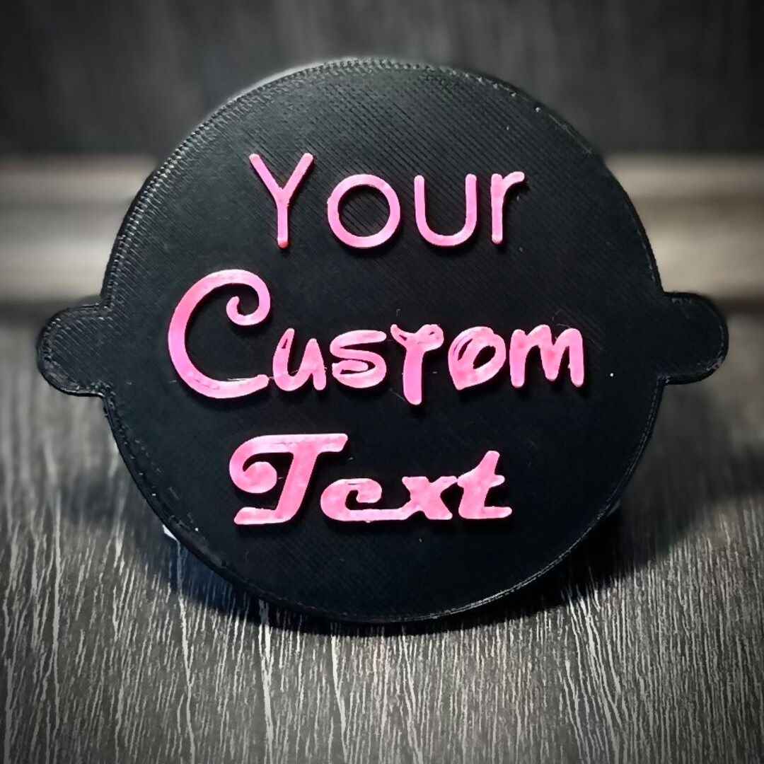 Three Lines of Custom Text 7cm Diameter Same Day Print - Etsy