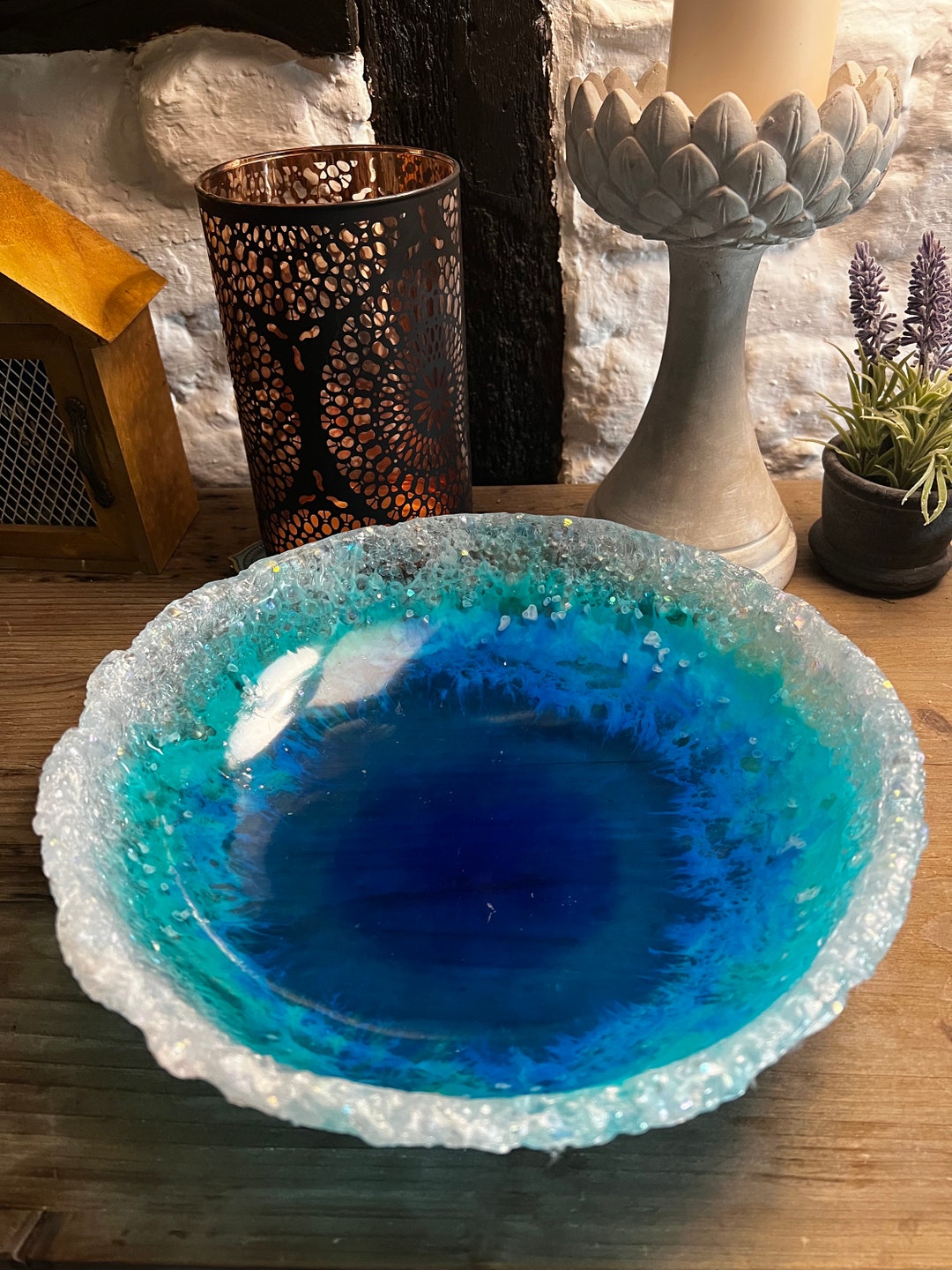 Handmade lagoon Ocean/waves Bowl. Unique Gift/artwork. - Etsy