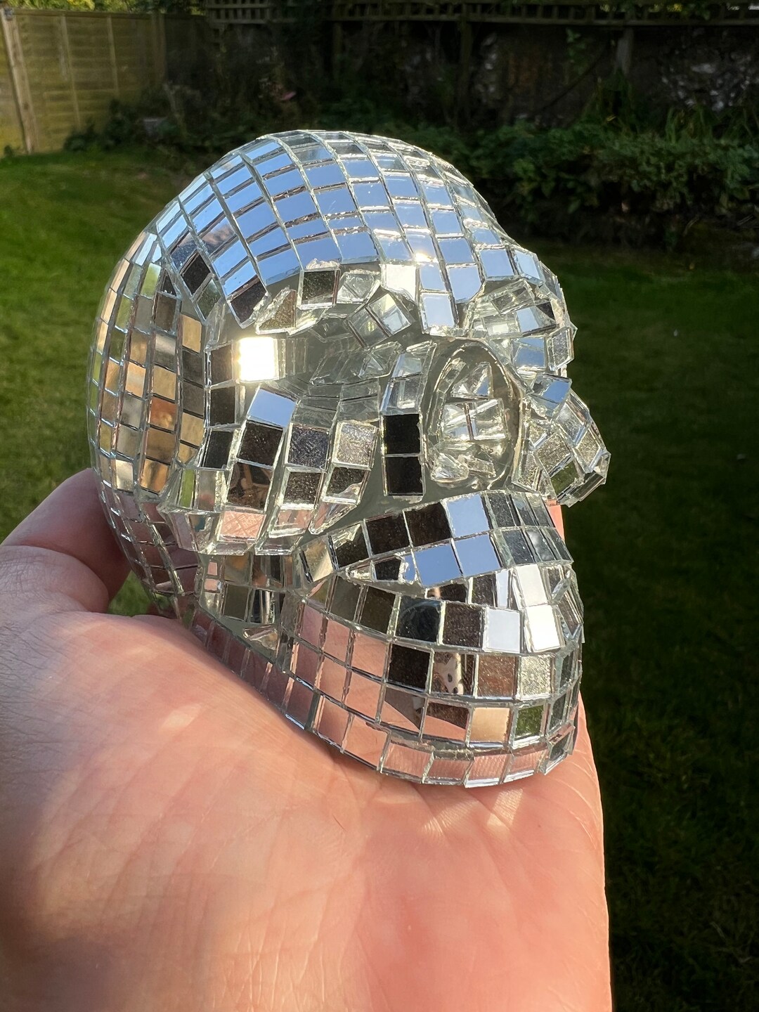 Disco Skull - Mirrorball Skull Sculpture - Etsy