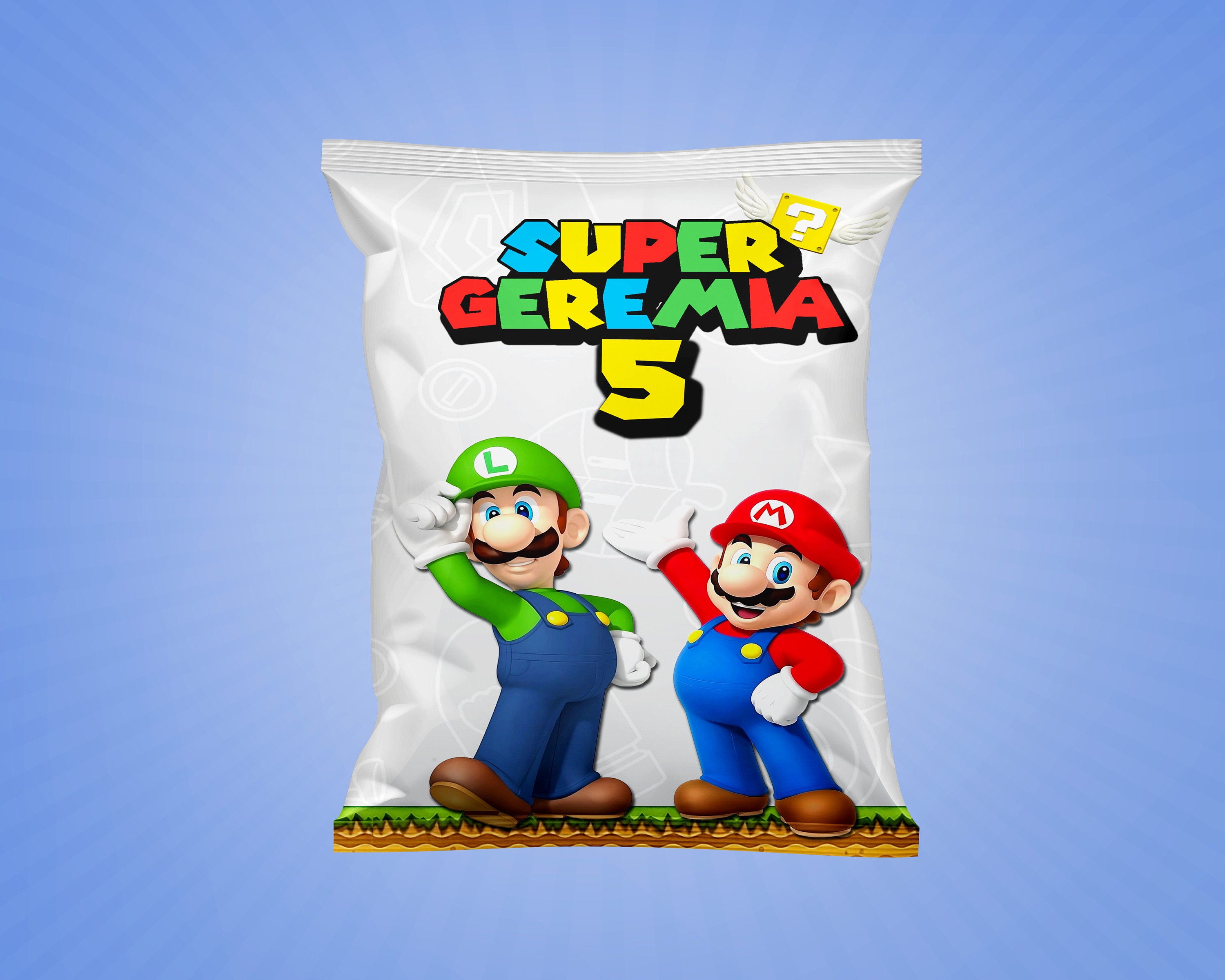 Super Mario Chips Bag Mario Bross Theme Party Birthday Boy Chips Bags ...