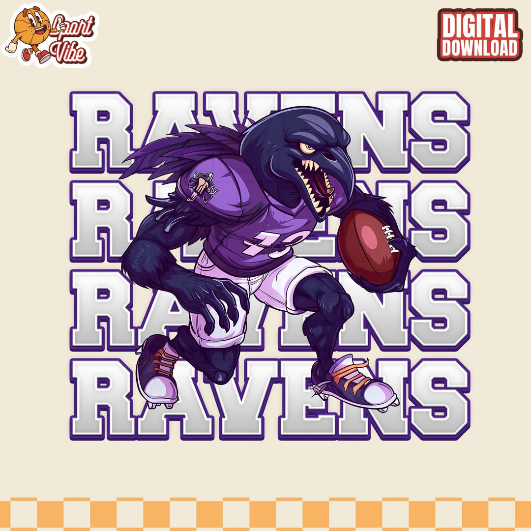 Baltimore Football Team Mascot PNG Digital Download, Print Cheerleader ...