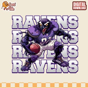 Baltimore Football Team Mascot PNG Digital Download, Print Cheerleader ...