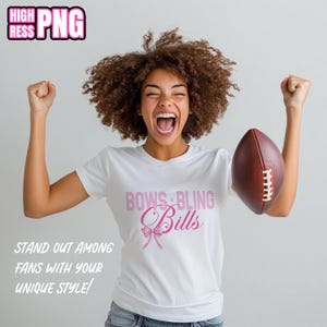 Pink Preppy Football Png for Bills Fan Digital Download for Print Girly ...