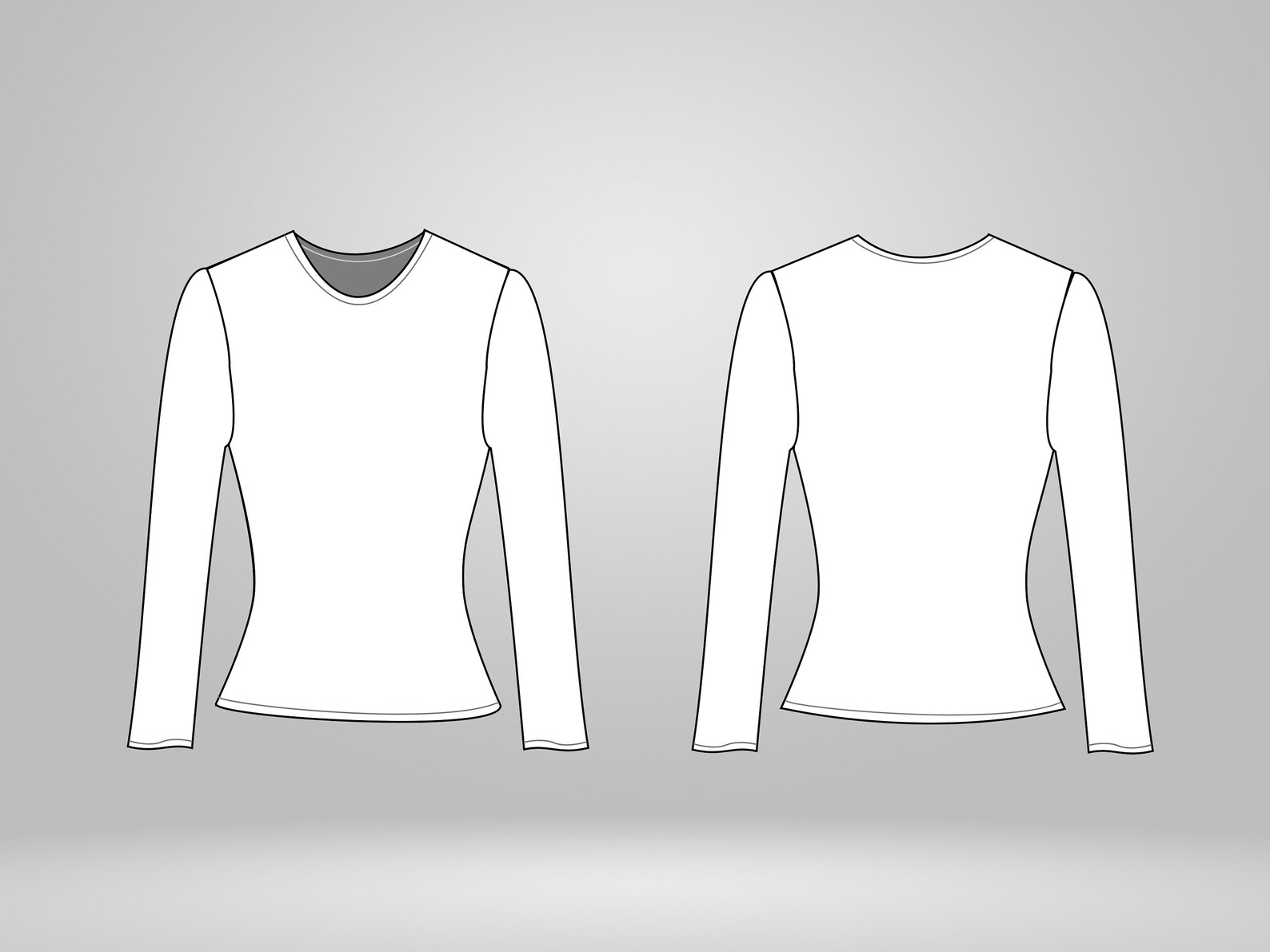 PDF Sewing Pattern Long Sleeve Top Basic Long Sleeve Top Sewing Pattern ...