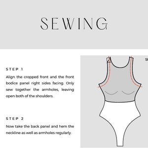 PDF Sewing Pattern Bodysuit Top Women Onepiece Sewing Pattern - Etsy