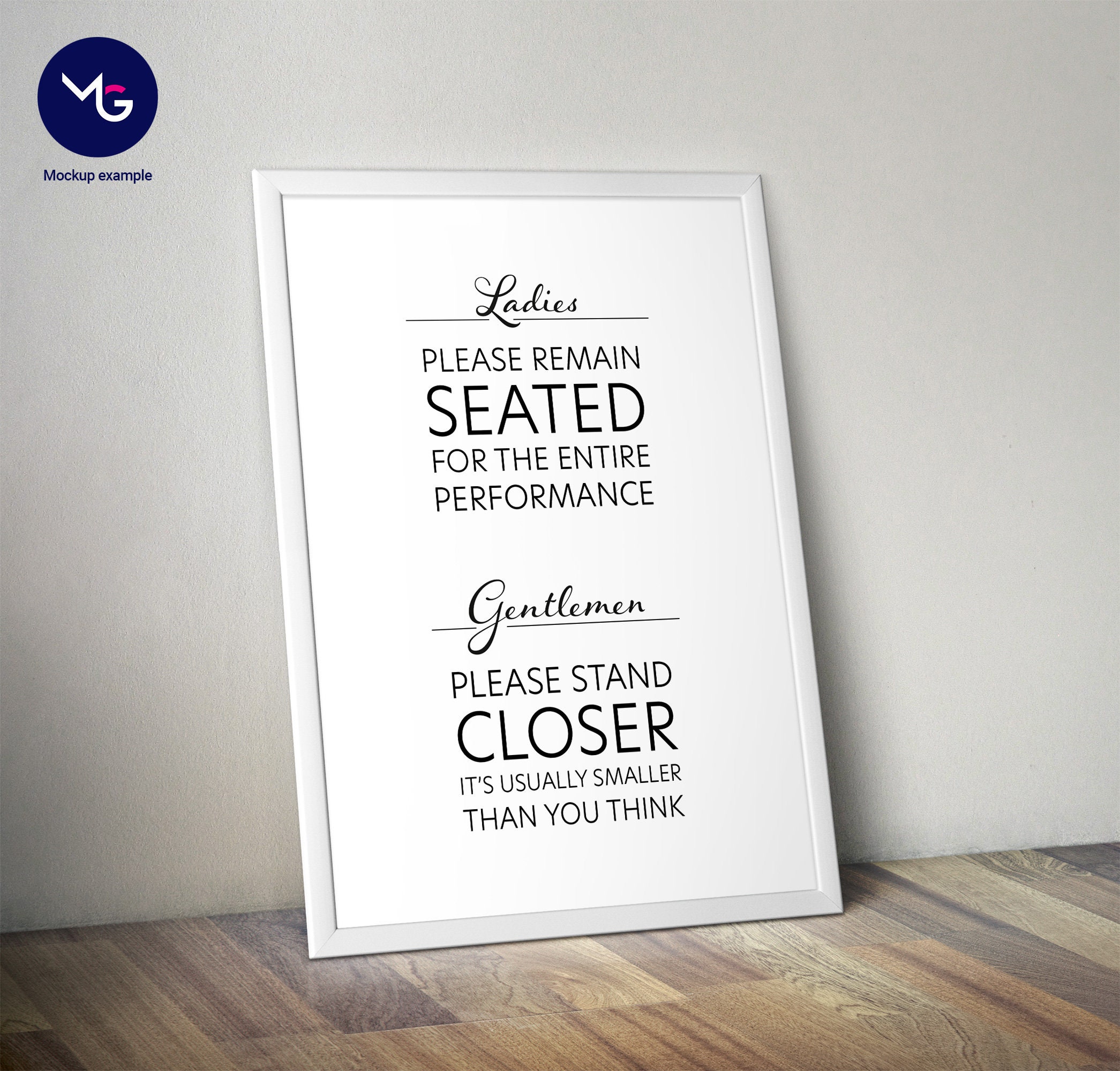 Ladies Please Remain Seated Bathroom Print Digital Download / Print at ...