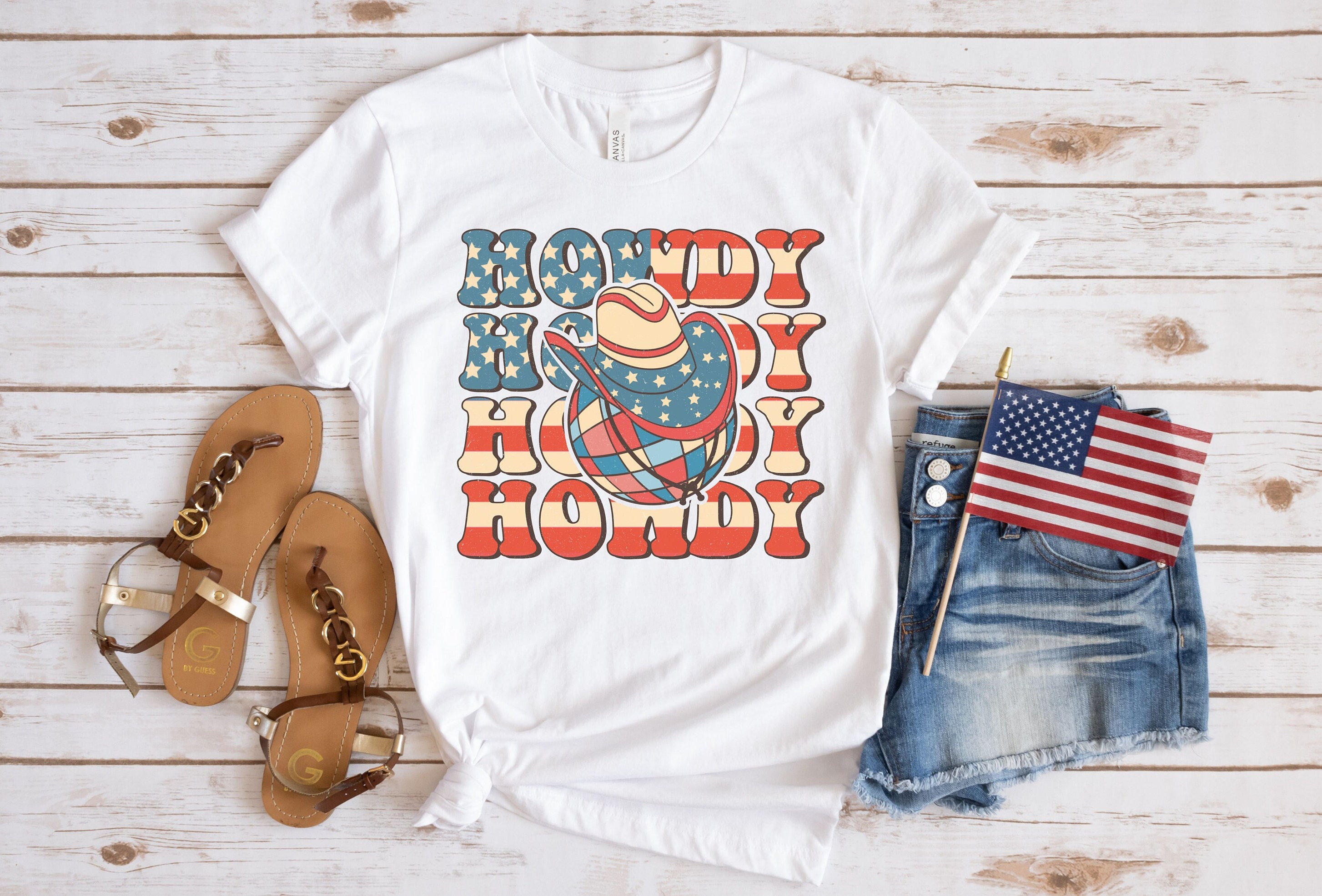 Howdy Tshirt, Fourth of July Shirt, 4th of July Tshirt, Retro American ...
