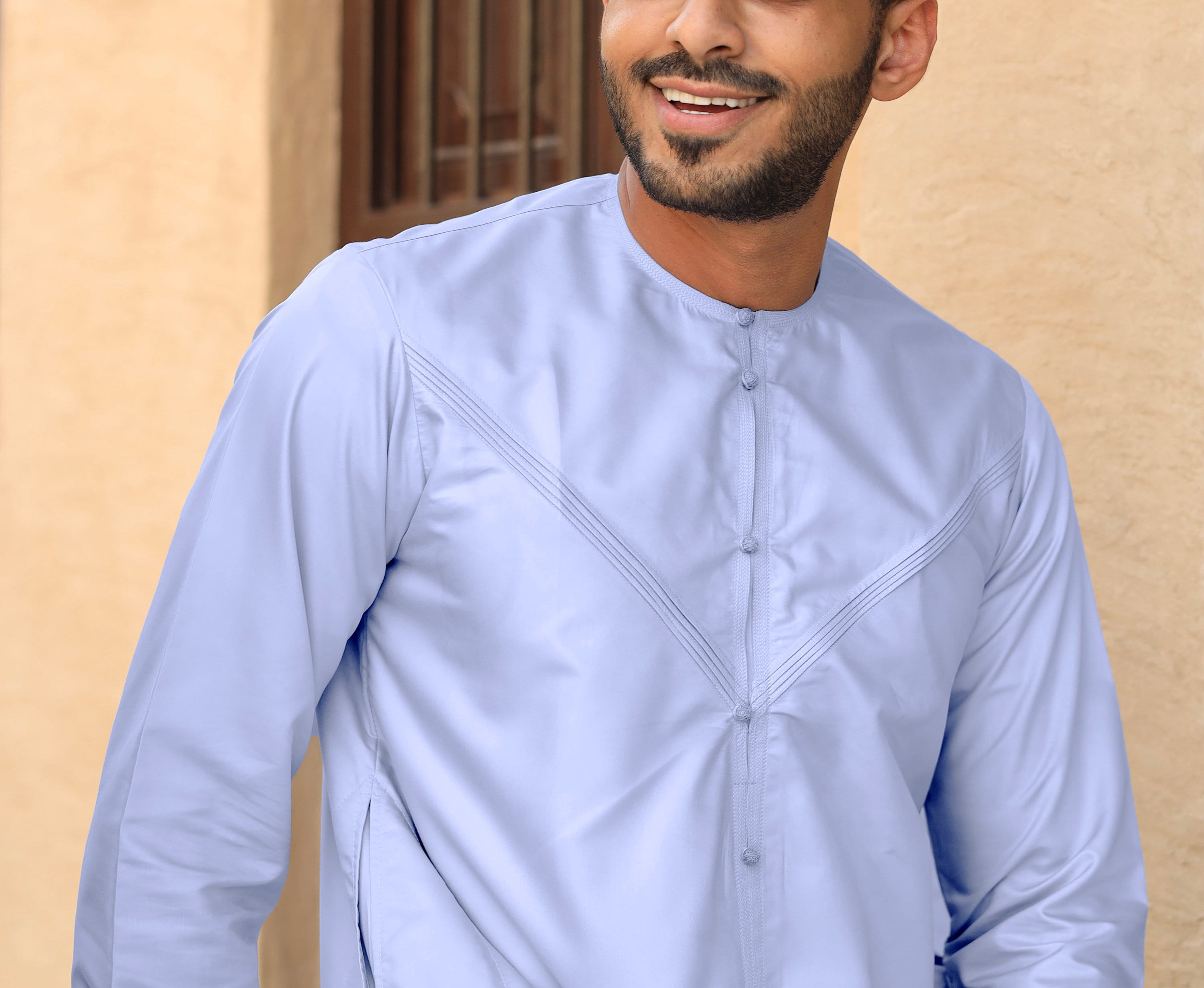 Lilac Emirati Thobe With Pleats Mens Thobes Jubbas - Etsy